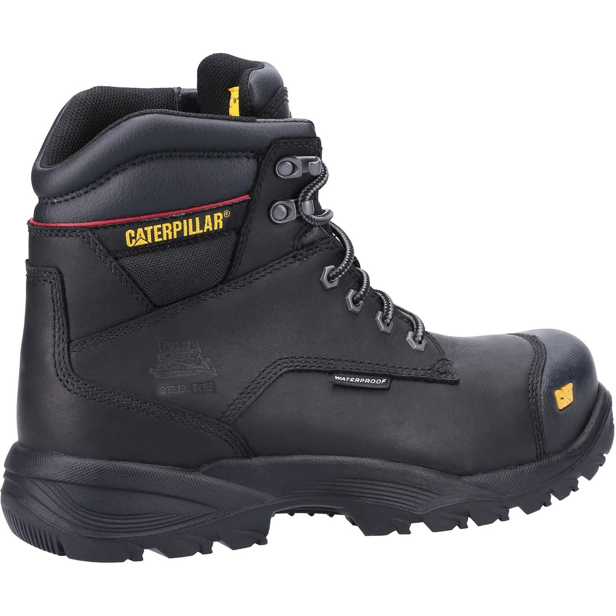 Caterpillar Spiro Black WP Leather Male Boots Safety – Top Brand Shoes